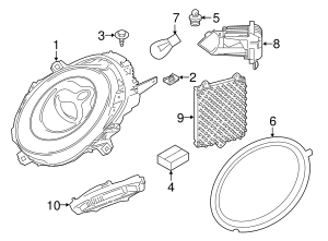 63-11-7-448-386 - Headlight with LED technology, right 2016-2018 Mini ...
