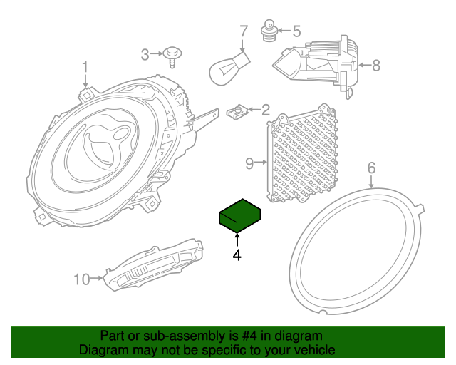2014-2024 Mini Headlamp Assembly Hardware Kit 63-11-7-383-206 | Mini ...
