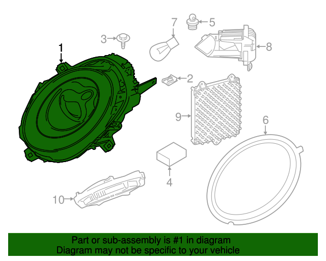 2014-2015 Mini Cooper Composite Assembly 63-11-7-383-220 | Shop OEM ...
