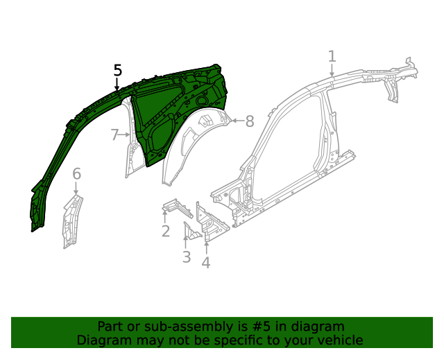 Genuine BMW 41-00-8-083-481 | Inner Aper Panel | FREE Shipping on Most ...