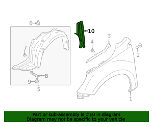 59140AL01A - Fender Insulator 2015-2019 Subaru | AutoNation Parts