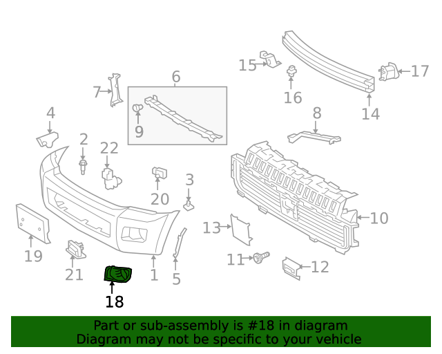 2018-2022 Toyota Sequoia Lamp Bezel 52030-0C010 | OEM Parts Online