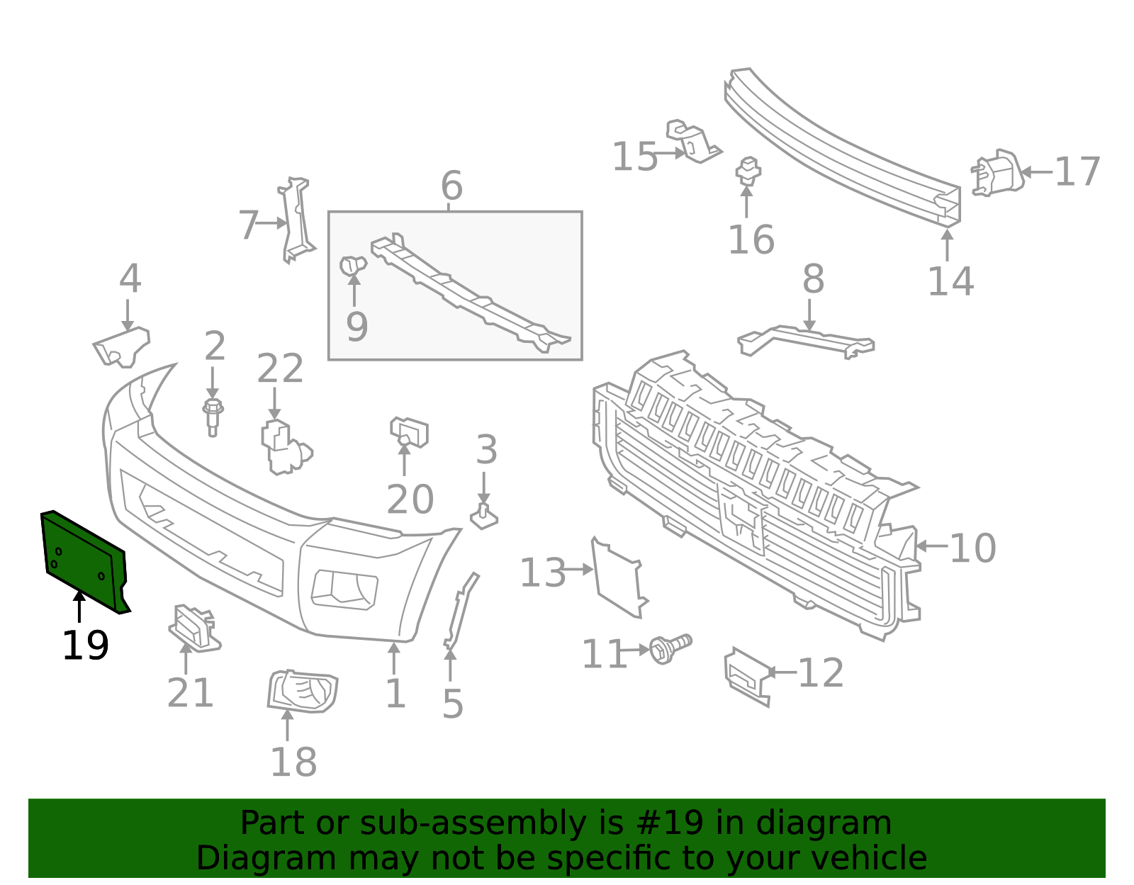 2018-2022 Toyota Sequoia License Plate Bracket 75101-0C020 | Toyota ...