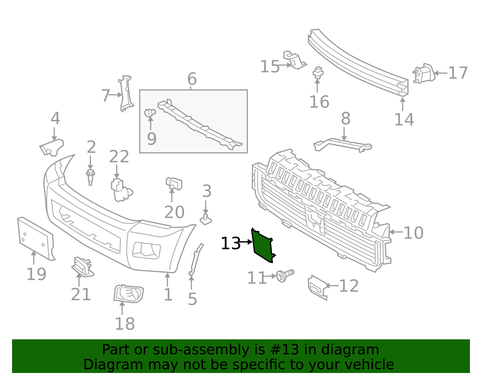52129-34010 - Bumper Cover Spacer Panel (Front, Lower) 2018-2022 Toyota ...