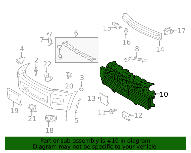 2018-2022 Toyota Sequoia Lower Grille 52701-0C050 | Toyota Parts Center
