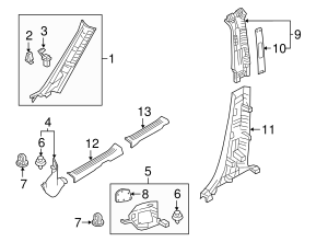 KD45-68-AB1 - Cowl Trim Fastener - 2013-2023 Mazda | Mazda Swag