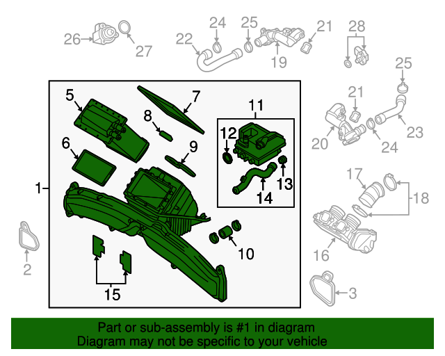 2013-2018 Audi Duct Assembly 079-145-581-T | Genuine Audi Parts