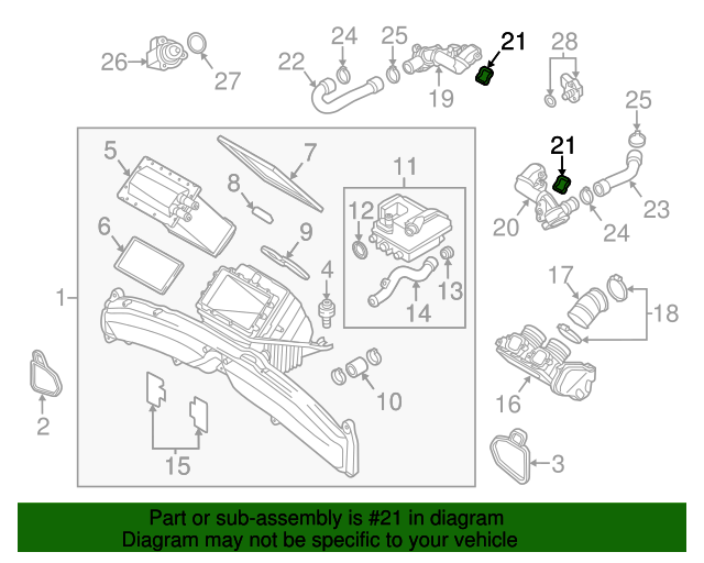 2013-2018 Audi Inter-Cooler Tube Seal 079-145-417-B | OEM Parts Online