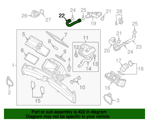 2014-2018 Audi Suction Hose 079-145-712-D | Audi USA Parts