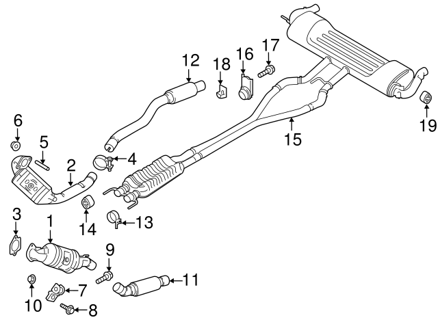 2017-2020 Ford Muffler & Pipe Clamp GD9Z-5A231-A | QuirkParts
