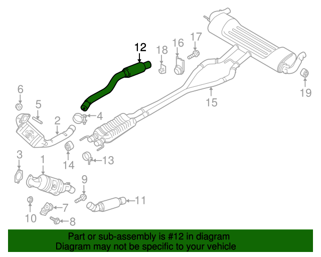 2017-2020 Ford Front Pipe HP5Z-5G203-A | TascaParts.com