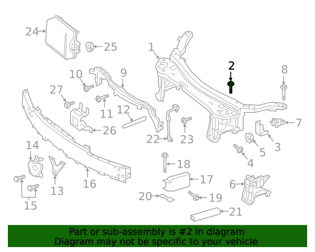 000-990-95-11 - Radiator Support Bolt 2018-2023 Mercedes-Benz ...