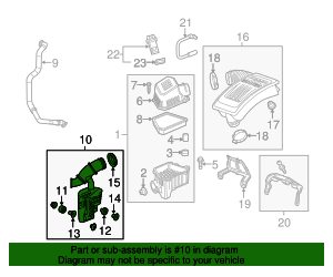 2010-2017 GM Intake Duct 20901296 | TascaParts.com