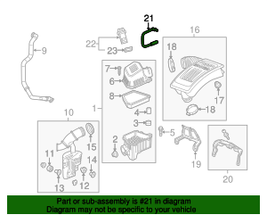 12619363 - Positive Crankcase Ventilation (PCV) Hose 2010-2017 GM ...
