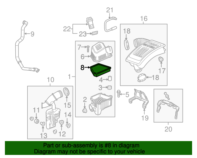 23335811 - Air Filter 2010-2017 GM | GMPartsNow