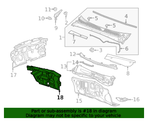 2019-2023 Cadillac XT4 Dash Panel Outer Insulator 23274750 GM | FLOW