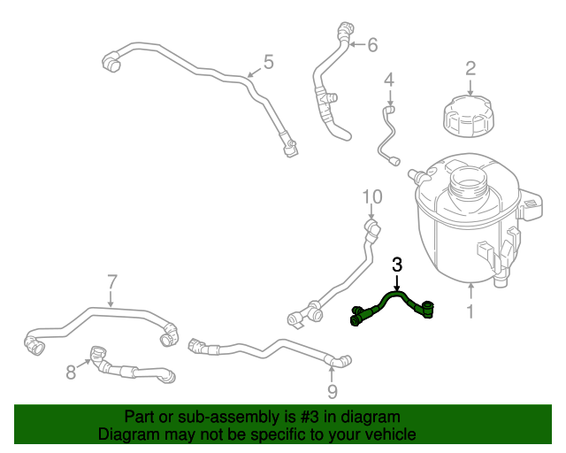 17128602612 - 2016-2022 BMW Reservoir Hose (17-12-8-602-612) | BMW of ...