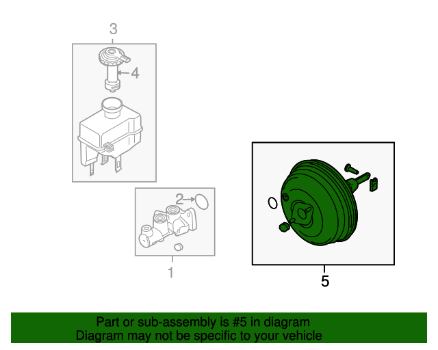 Genuine OEM Booster Assembly Part# SJJ500070 Fits 2006-2009 Land Rover ...