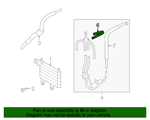 25420-3F510 - Rear Hose 2007-2009 Kia Amanti | Kia.Parts Store