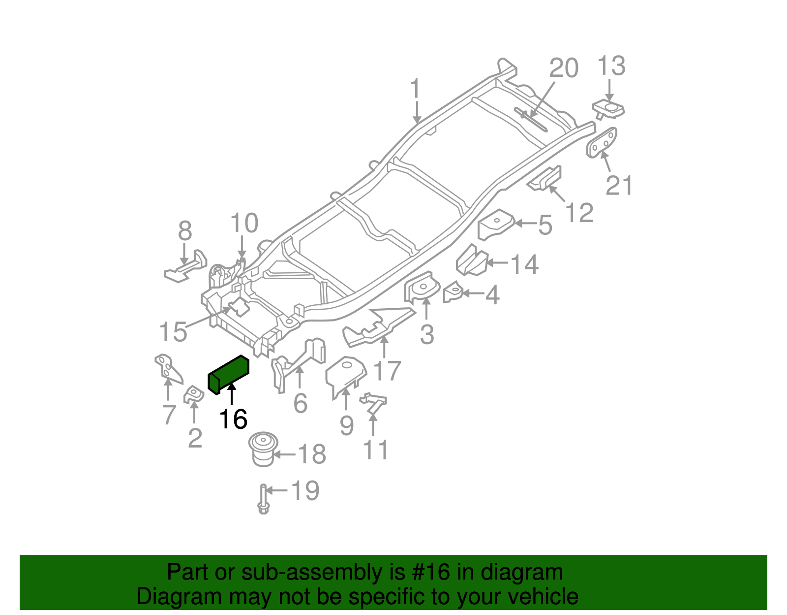 2005-2019 Nissan Rail End 50170-EA030 | Nissan Parts Central