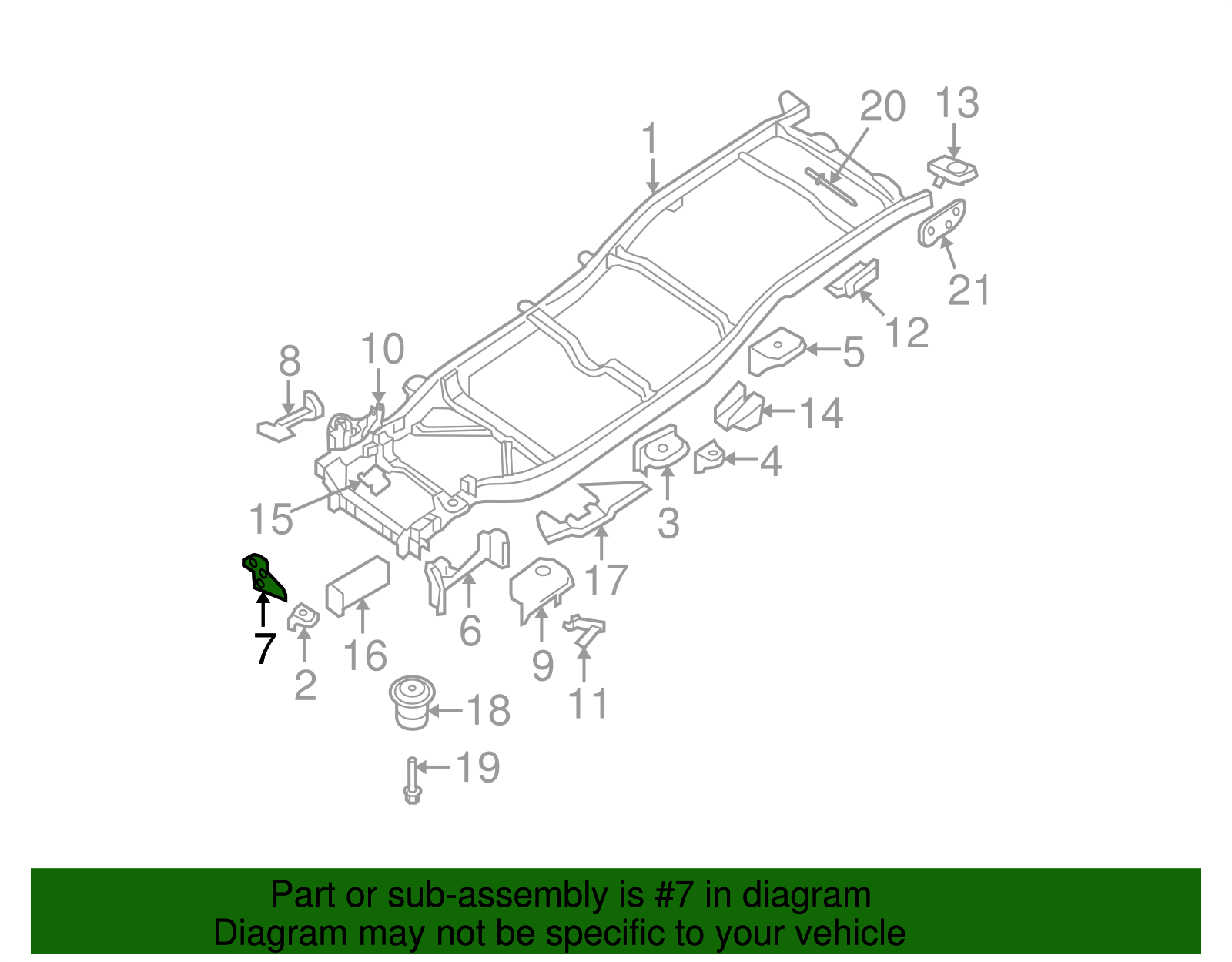 2005-2019 Nissan Frontier Mount Bracket 50440-7S030 | My Nissan Part