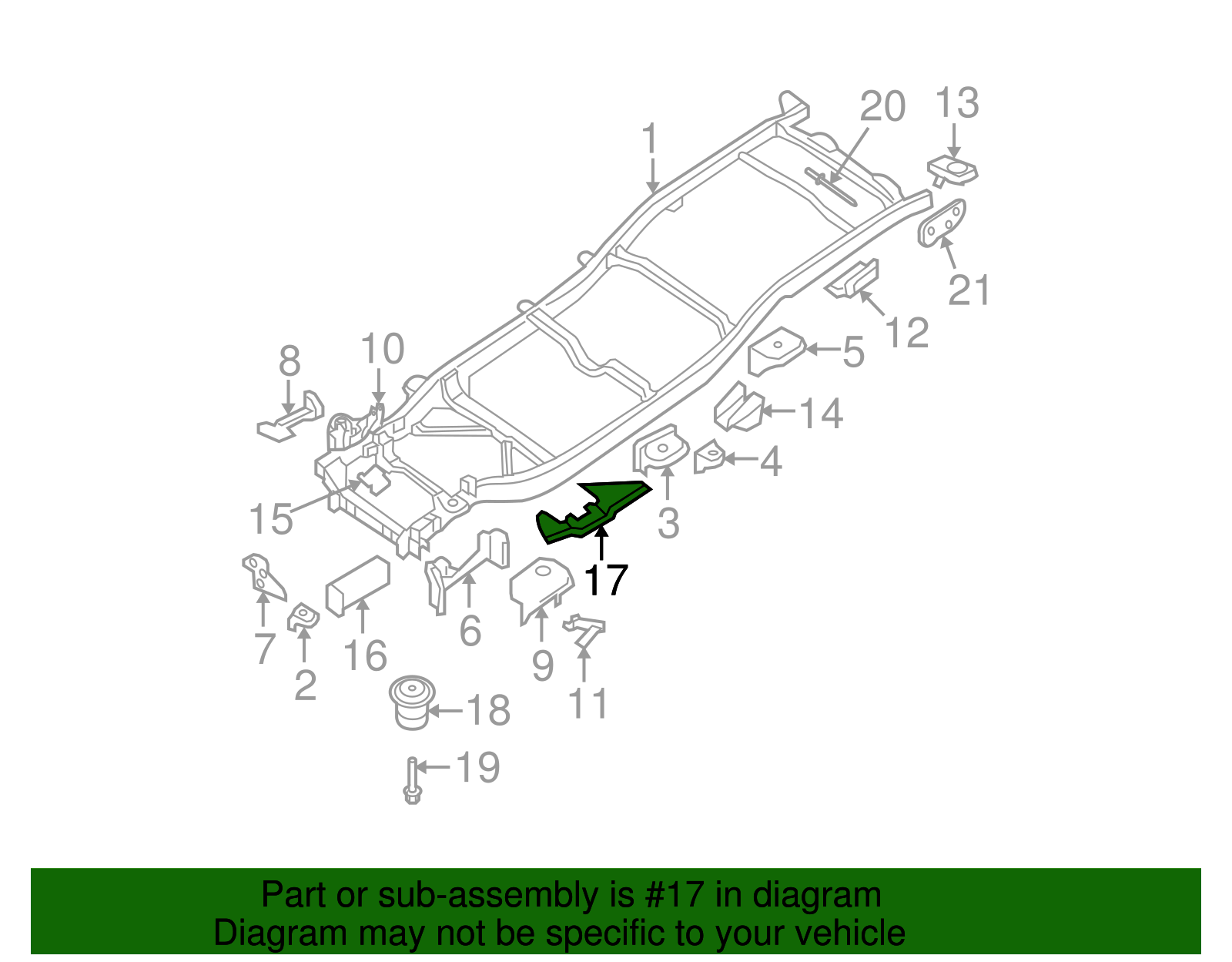 51045-EA030 - Frame Stiffener - 2005-2019 Nissan | Nissan OEM Parts Direct