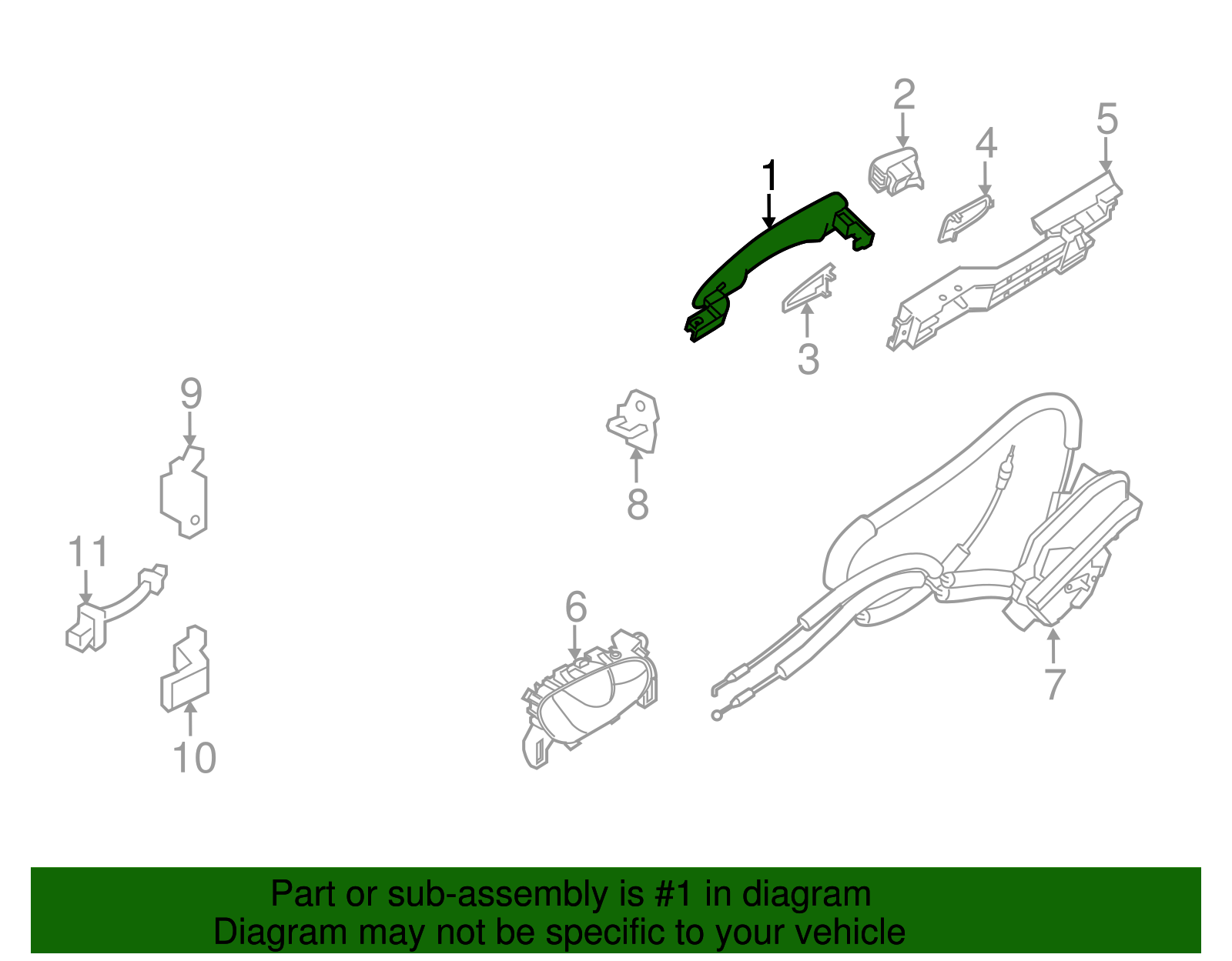 80640-6MA3B - Exterior Door Handle 2017-2023 Nissan | AutoNation Parts
