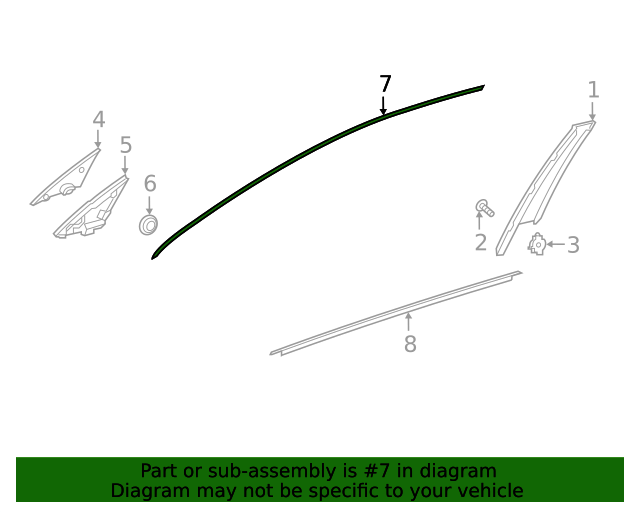 177-725-89-00 - Upper Molding 2019-2022 Mercedes-Benz | Mercedes-Benz ...