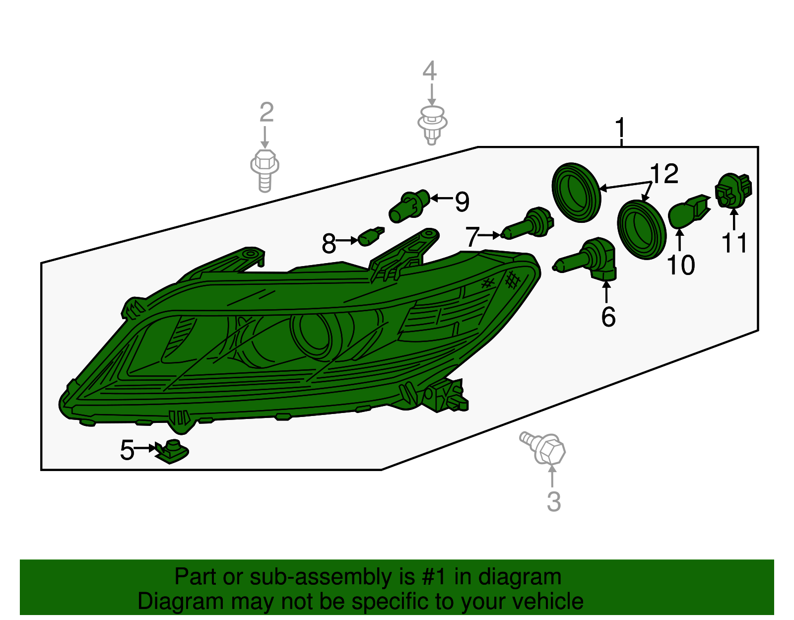 2013-2015 Honda Accord Headlight Assembly 33100-T3L-A01 | Genuine Honda Parts