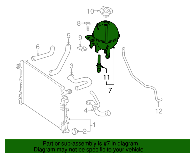906-501-05-03 - Expansion Tank 2010-2018 Mercedes-Benz | Mercedes-Benz ...