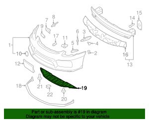 981-504-601-80 - Bumper Splash Shield 2016 Porsche Cayman ...
