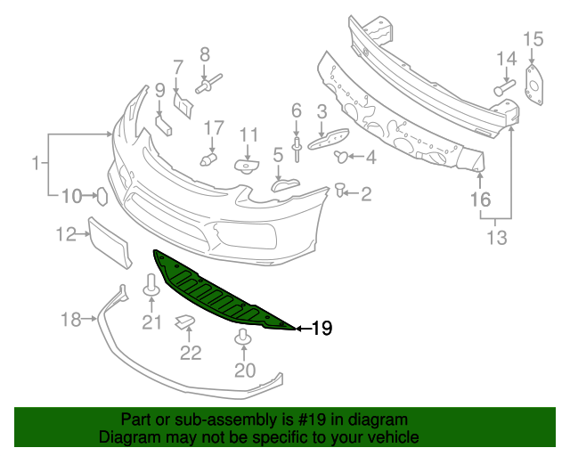981-504-601-80 - Bumper Splash Shield 2016 Porsche Cayman ...