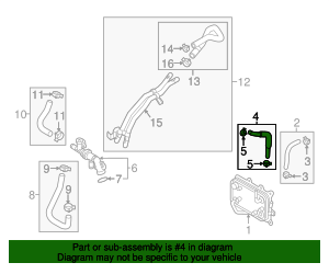 25421-C5600 - Automatic Transmission Oil Cooler Hose 2016-2022 Kia ...