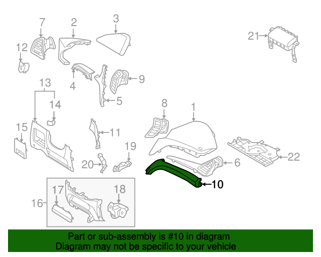 2013-2019 Hyundai Lower Molding 84795-2W000-NBC | HyundaiParts.Online