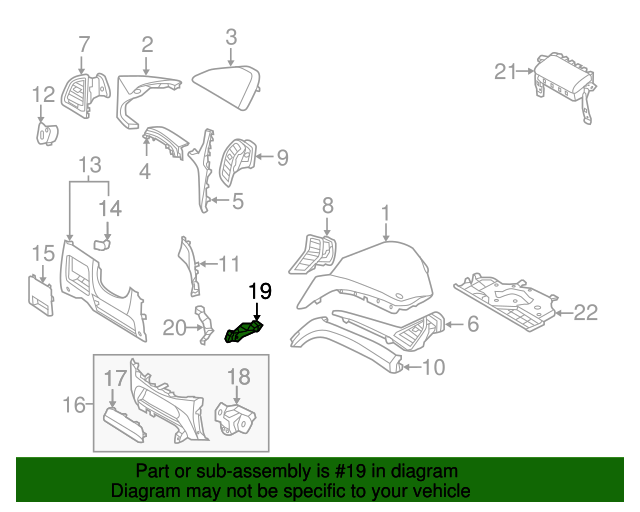 2013-2019 Hyundai Side Cover 84773-2W000-NBC | OEM Parts Online