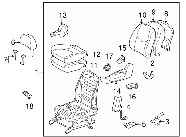 71200-42F30-B7 - Seat Assembly - 2006-2008 Toyota RAV4 | OEM Genuine ...