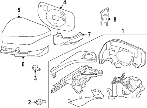 Outside Mirrors for 2025 Subaru Outback | Subaru Parts Plus