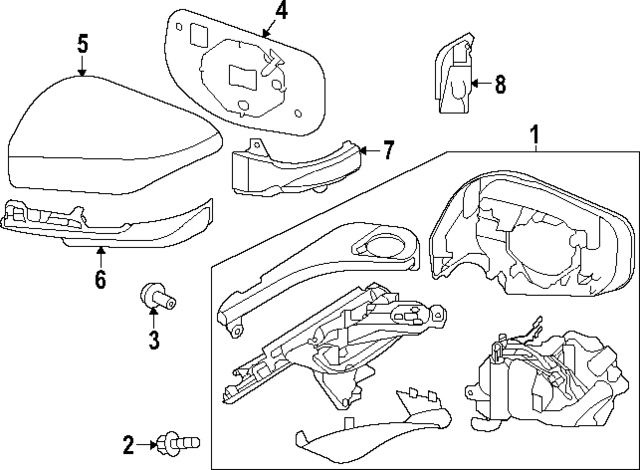2023 Subaru Outback Mirror 91036AN50A | TascaParts.com