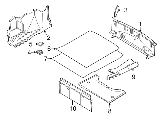 51477054962 - 2004-2010 BMW Access Cover (51-47-7-054-962) | BMW of ...