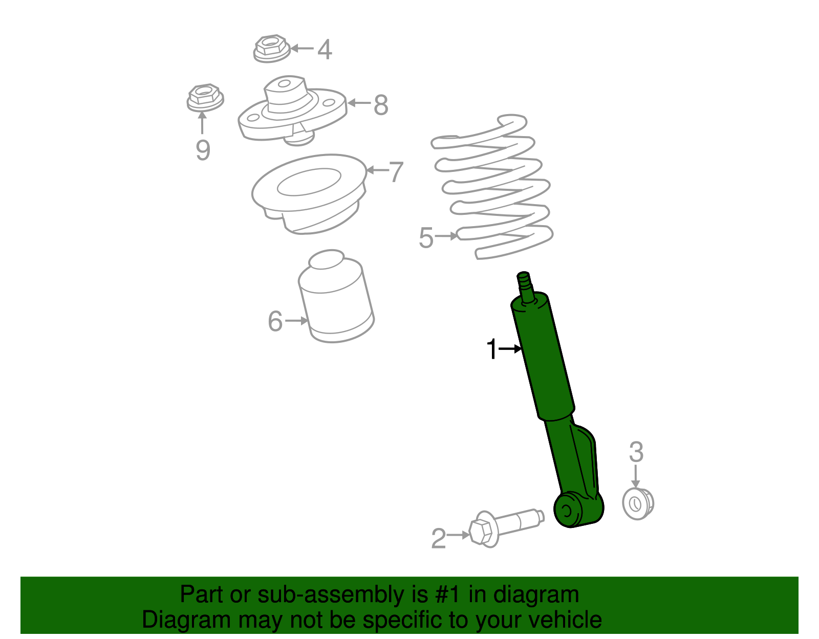 2007-2014 Ford Shock Absorber AL1Z-18124-E | OEM Parts Online