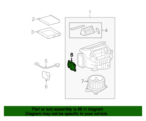 87106-30480 - HVAC Air Adjustment Control Motor - 2006-2015 Lexus ...