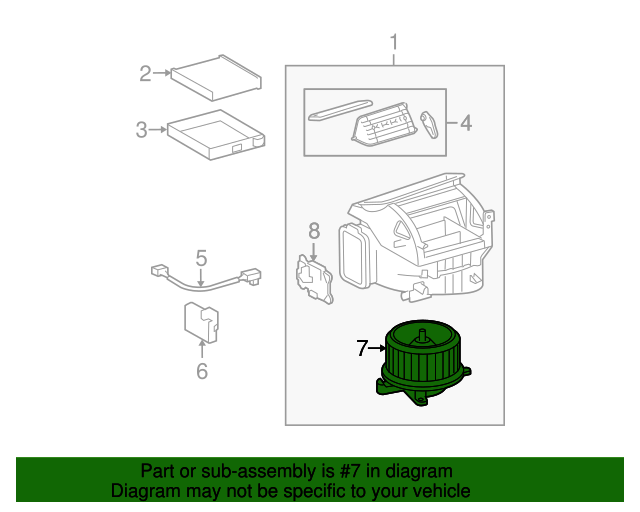 87103-30451 - HVAC Blower Motor Assembly 2006-2015 Lexus | Longo Lexus ...