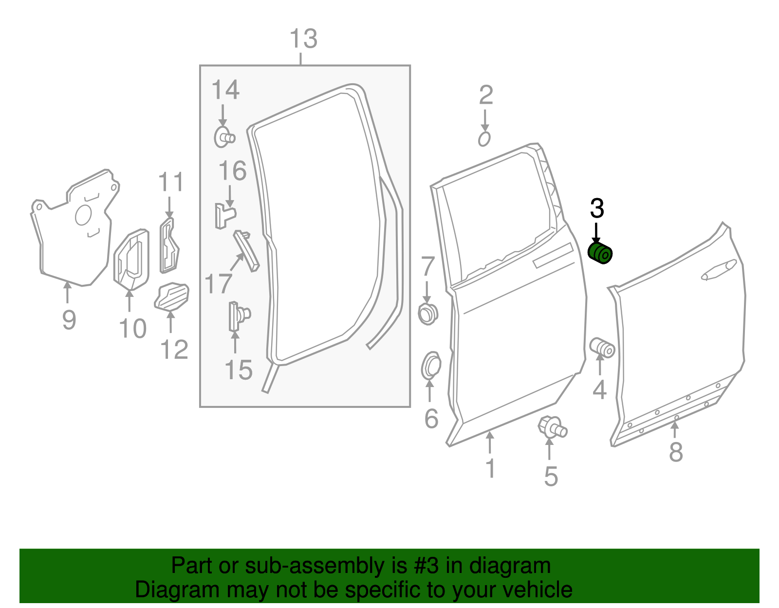 72142-SL0-000 - 2000-2025 Honda - Stopper Door | Genuine Honda Parts