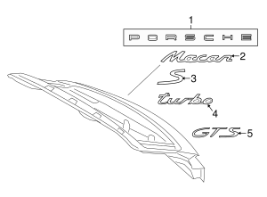 2019-2024 Porsche Macan Hatch Emblem 95B-853-675-F | OEM Parts Online