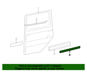 2006-2018 Mercedes-Benz Door Molding 463-698-71-62-2A35 ...