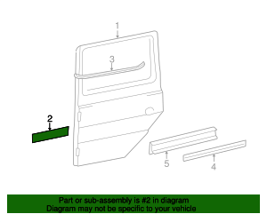 2002-2018 Mercedes-Benz Door Shell Insulator 463-727-09-90 ...