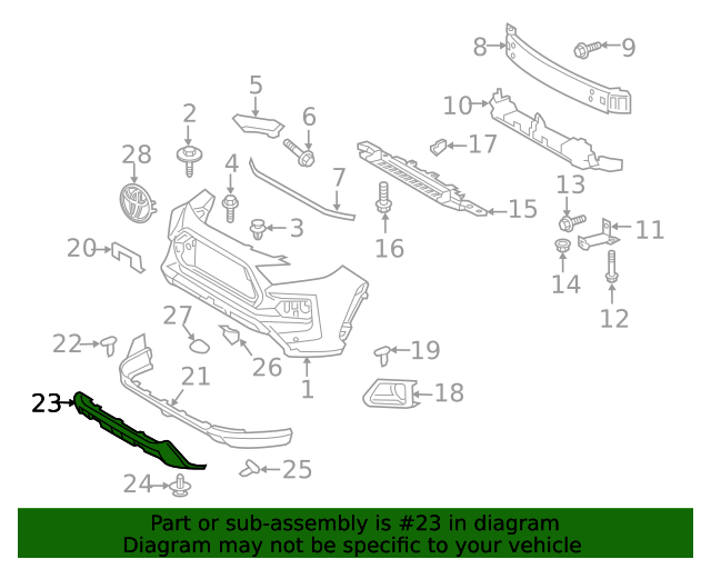 Toyota Lower Molding 52711-0R090-B0 | BAM Wholesale Parts