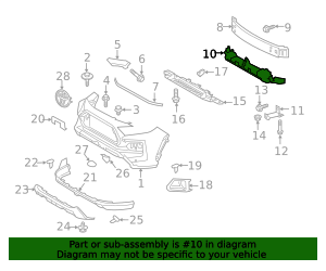 52614-0R100 - Absorber Front Bumper - 2019-2021 Toyota RAV4 | OEM ...