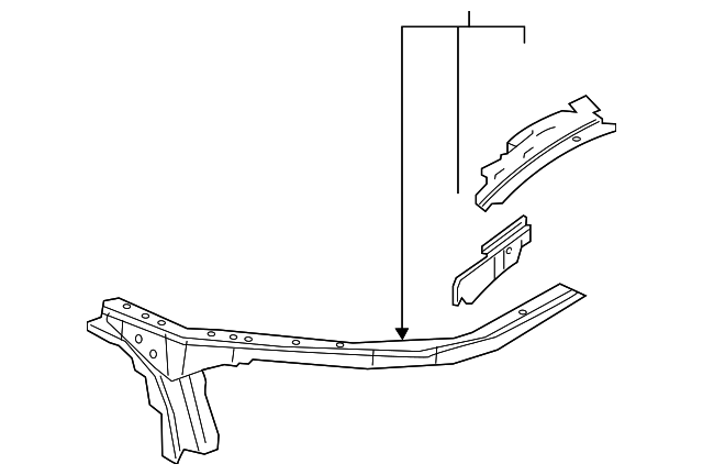 2017-2019 Buick LaCrosse Driver Side Front End Upper Tie Bar 84077067 ...