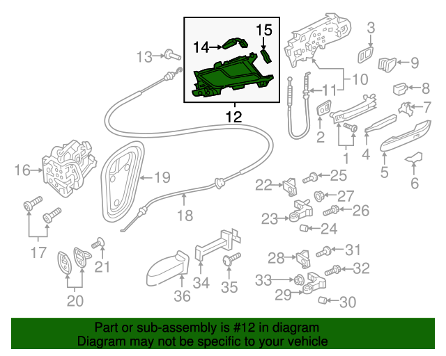 2017-2023 Audi Handle, Inside 8W0-839-020-A-4PK | Genuine Audi Parts